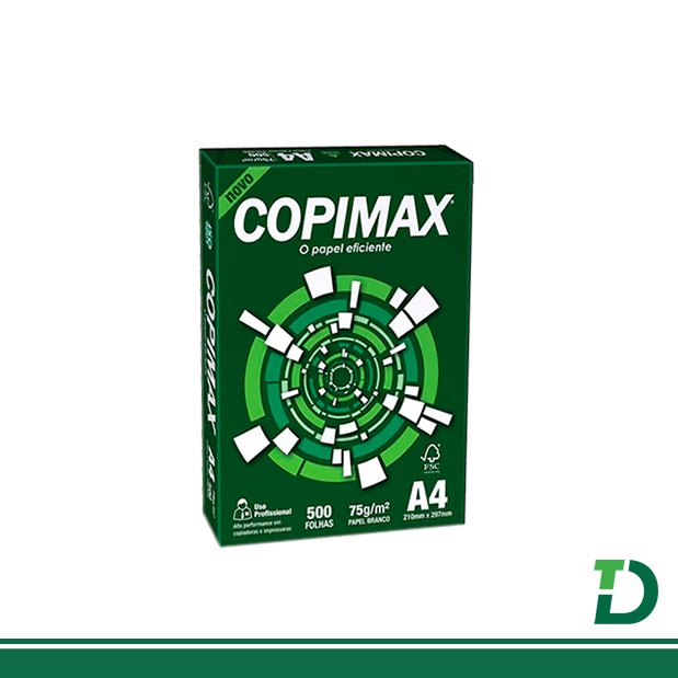 Papel A4 COPIMAX com 500 Folhas – TDDistribuidora
